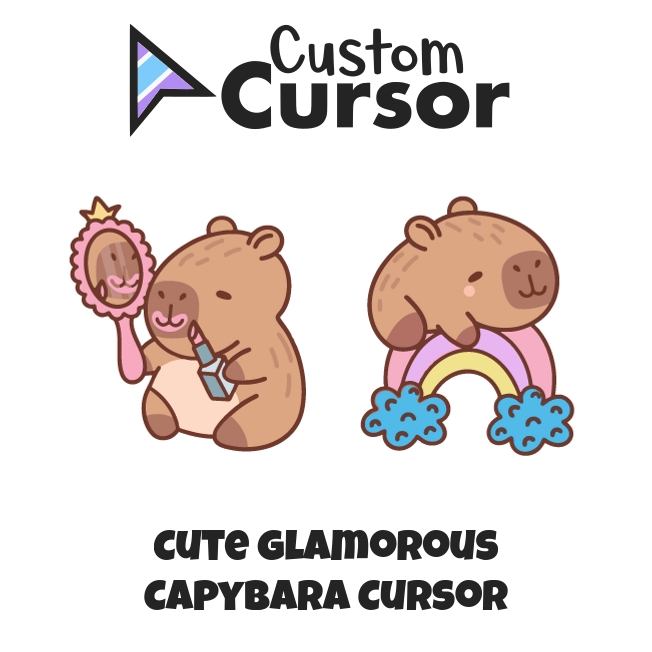 Cute Glamorous Capybara cursor – Custom Cursor