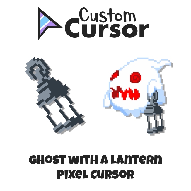 Ghost with a Lantern Pixel cursor – Custom Cursor