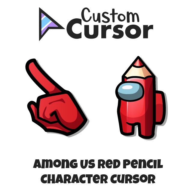 Among Us Personaje Lápiz Rojo cursor – Custom Cursor