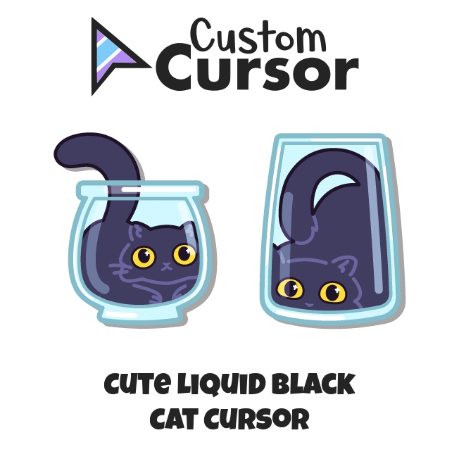 Cute Liquid Black Cat cursor – Custom Cursor