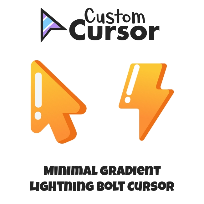 Minimal Gradient Lightning Bolt cursor – Custom Cursor