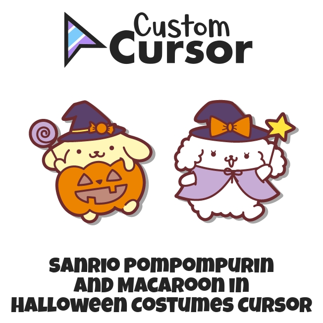 Sanrio Pompompurin and Macaroon in Halloween Costumes cursor – Custom ...
