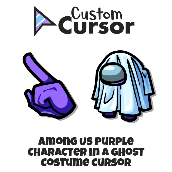 Among Us Purple Character in a Ghost Costume cursor – Custom Cursor