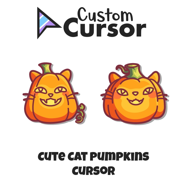 Cute Cat Pumpkins cursor – Custom Cursor