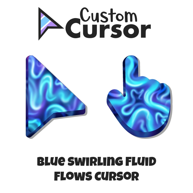 Blue Swirling Fluid Flows cursor – Custom Cursor