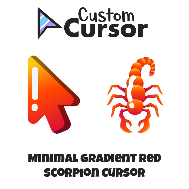 Minimal Gradient Red Scorpion cursor – Custom Cursor