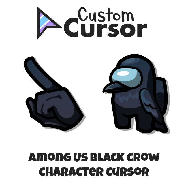 Among Us Black Crow Character cursor – Custom Cursor
