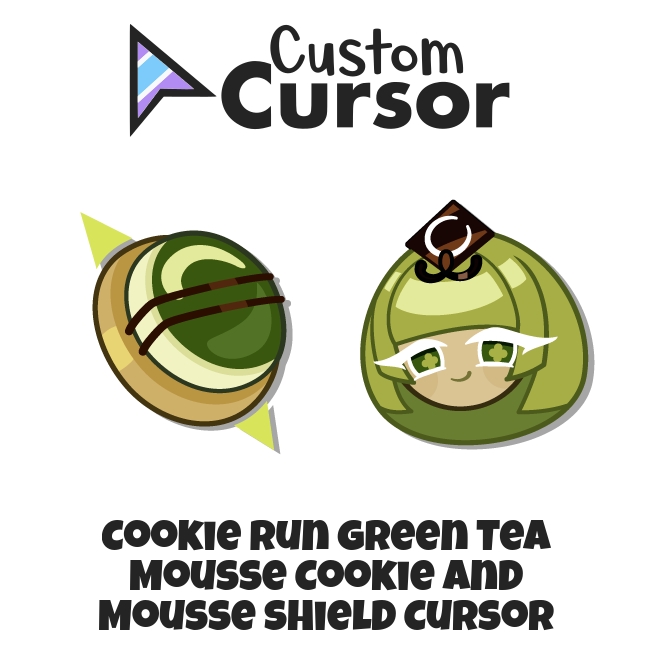 Cookie Run Green Tea Mousse Cookie and Mousse Shield cursor – Custom Cursor