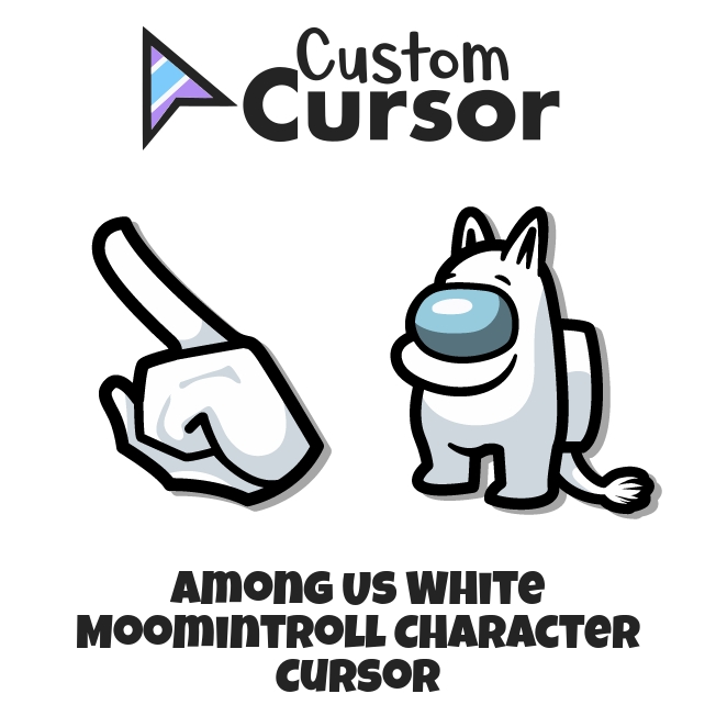 Among Us White Moomintroll Character cursor – Custom Cursor