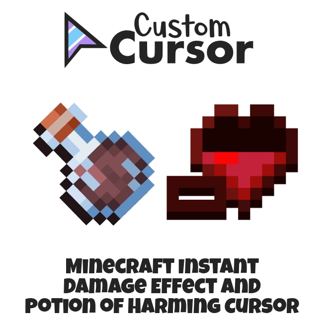 Minecraft Efecto de Daño Instantáneo y Poción de Daño cursor – Custom ...