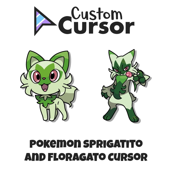 Pokemon Sprigatito and Floragato cursor – Custom Cursor