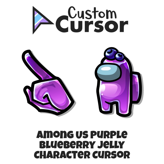 Among Us Purple Blueberry Jelly Character cursor – Custom Cursor