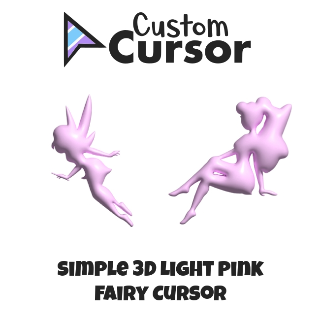Simple 3D Light Pink Fairy cursor – Custom Cursor