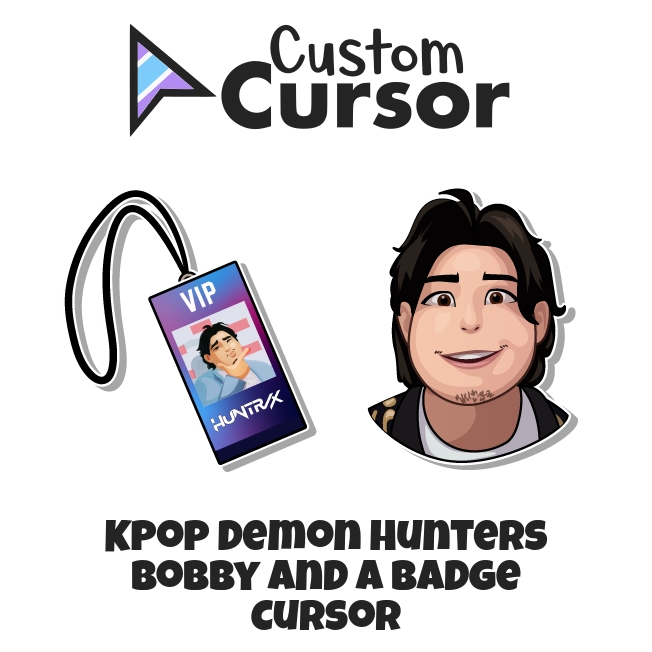 KPop Demon Hunters Bobby and a Badge cursor – Custom Cursor