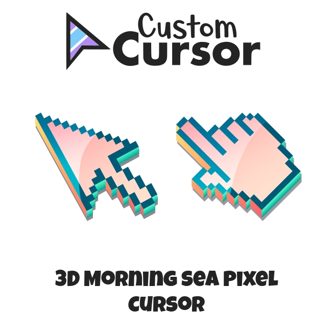 3D Morning Sea Pixel cursor – Custom Cursor