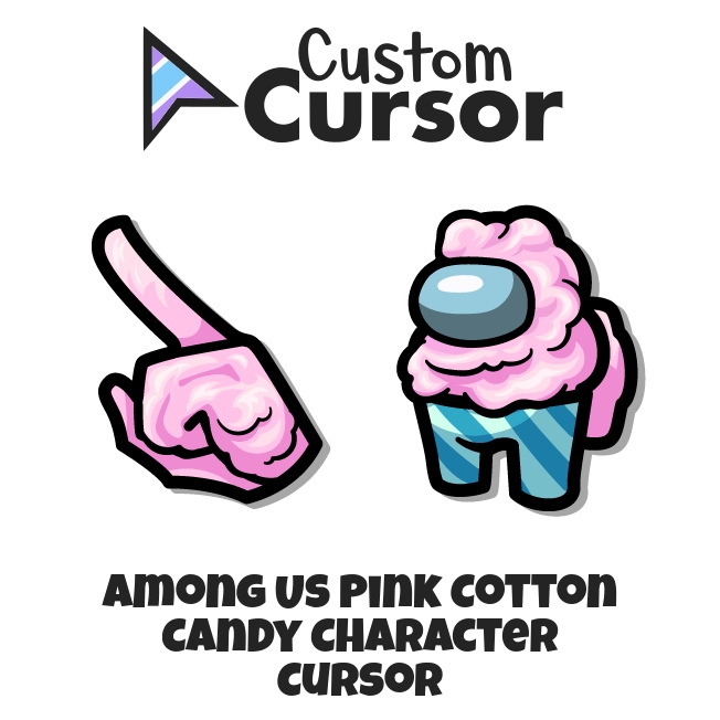 Among Us Pink Cotton Candy Character cursor – Custom Cursor