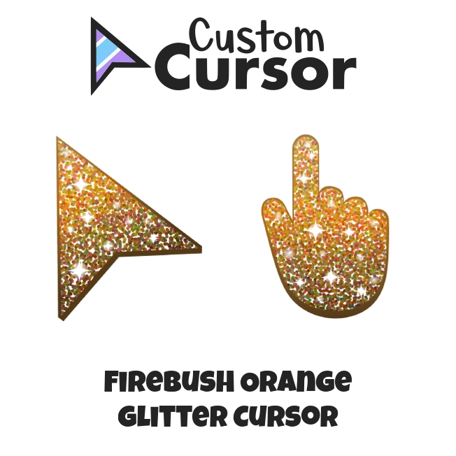 Arbusto de Fuego Naranja Glitter cursor – Custom Cursor