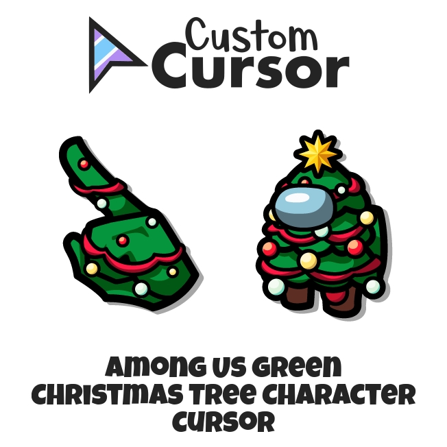 Among Us Green Christmas Tree Character cursor – Custom Cursor
