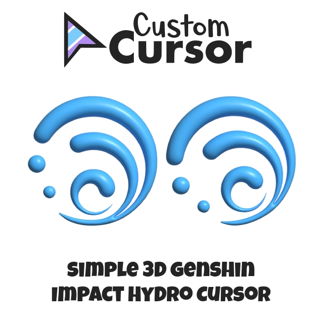 Simple 3D Genshin Impact Hydro Curseur – Custom Cursor