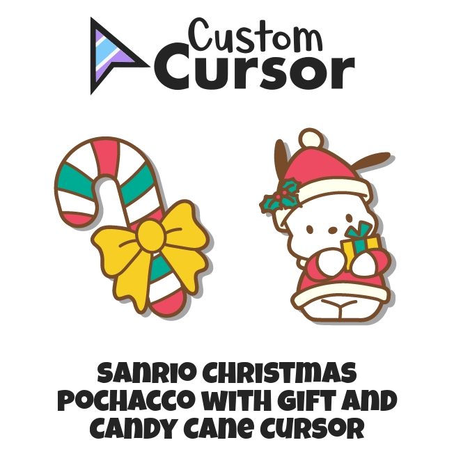Sanrio Pochacco Navideño con Regalo y Bastón de Caramelo cursor ...