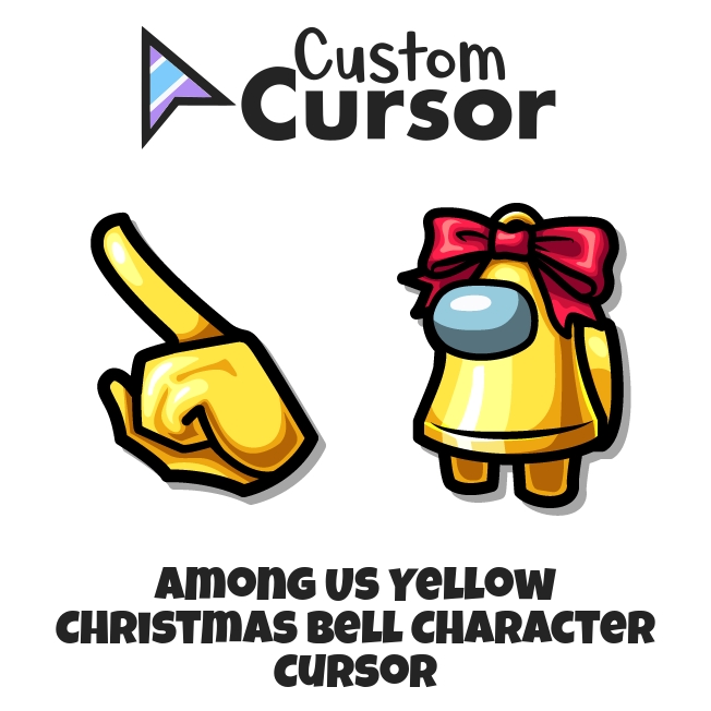 Among Us Yellow Christmas Bell Character cursor – Custom Cursor