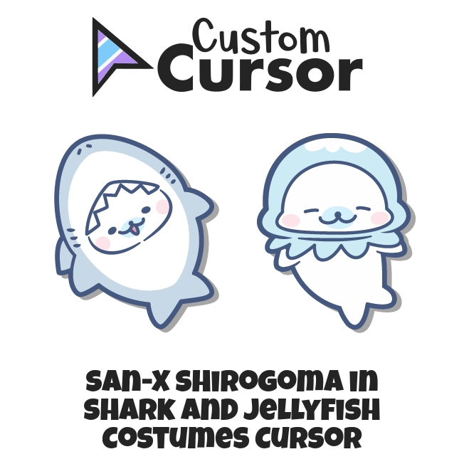 San-X Shirogoma con Disfraces de Tiburón y Medusa cursor – Custom Cursor