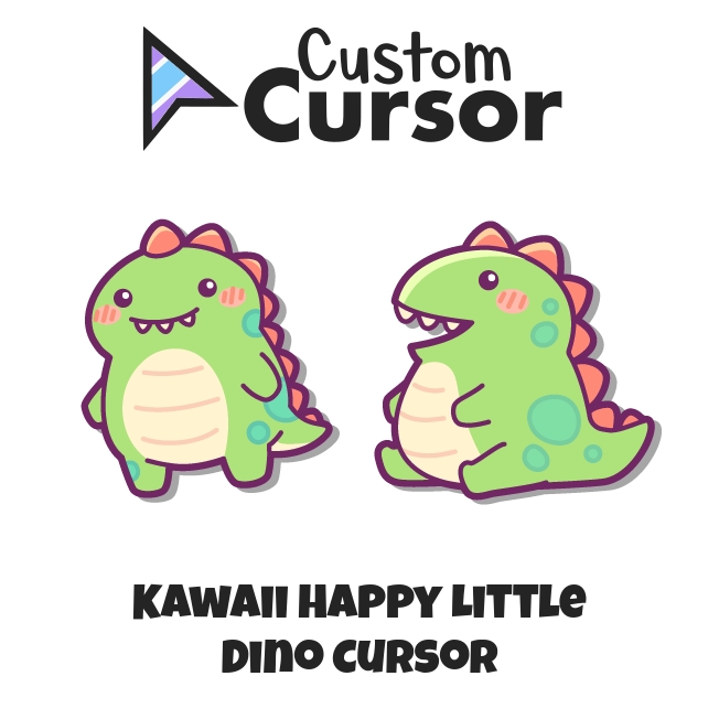 Kawaii Dino Feliz cursor – Custom Cursor