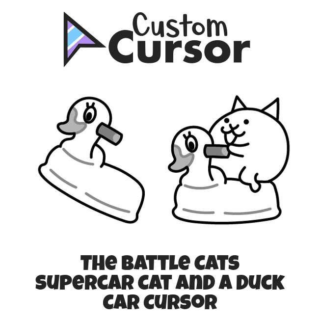 The Battle Cats Supercar Cat and a Duck Car cursor – Custom Cursor