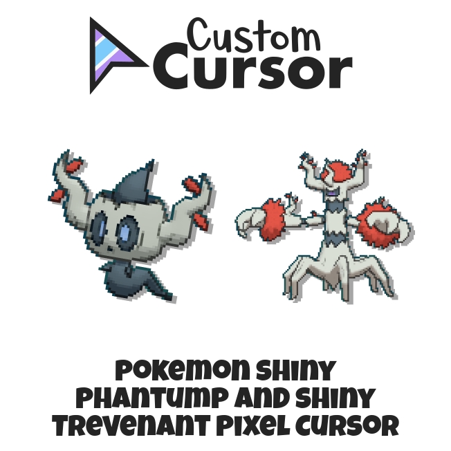 Pokemon Shiny Phantump and Shiny Trevenant Pixel cursor – Custom Cursor