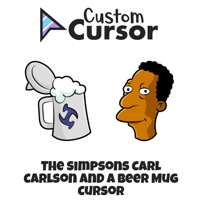 The Simpsons Carl Carlson and a Beer Mug cursor – Custom Cursor