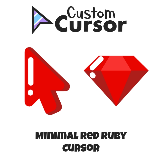 Minimal Red Ruby cursor – Custom Cursor