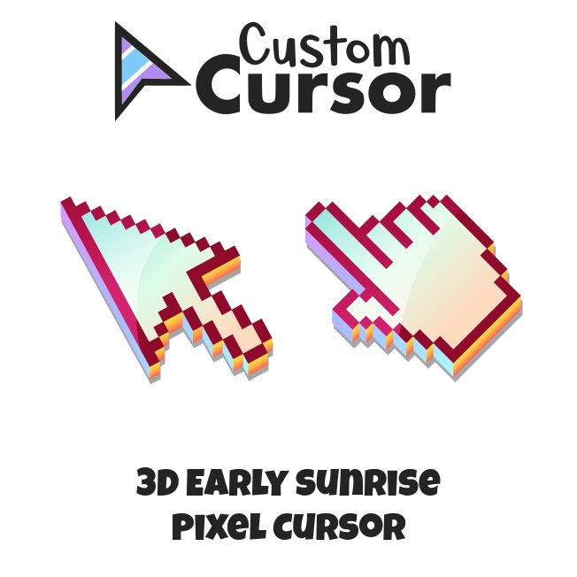 3D Early Sunrise Pixel cursor – Custom Cursor