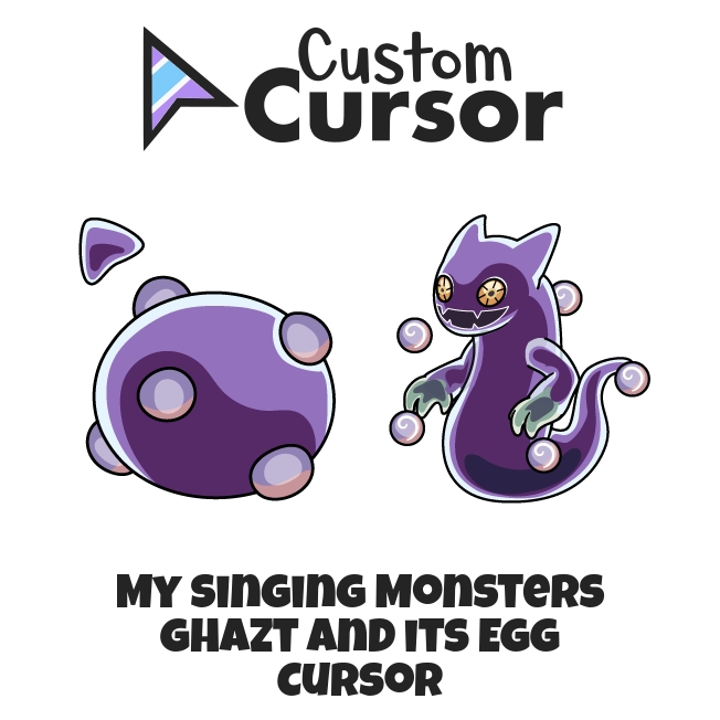 My Singing Monsters Ghazt and its Egg cursor – Custom Cursor