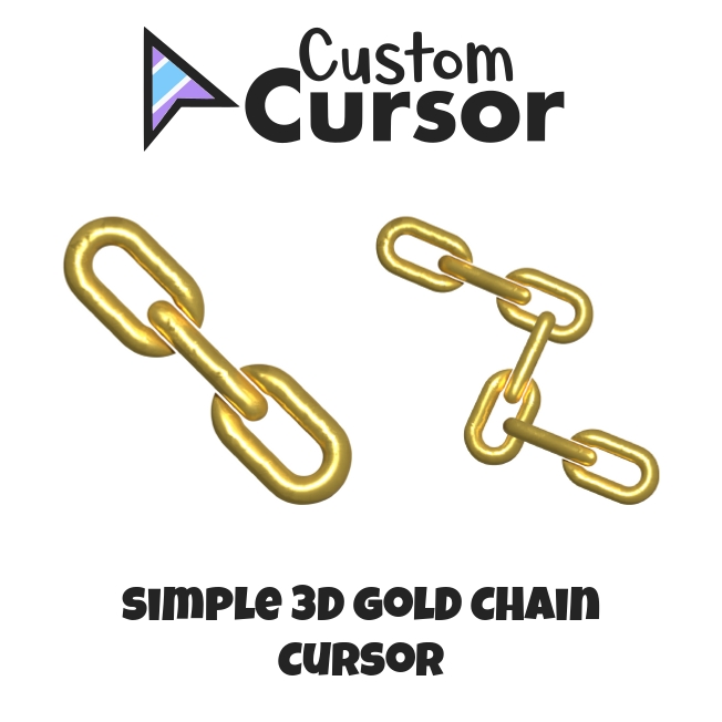 Simple 3D Gold Chain cursor – Custom Cursor
