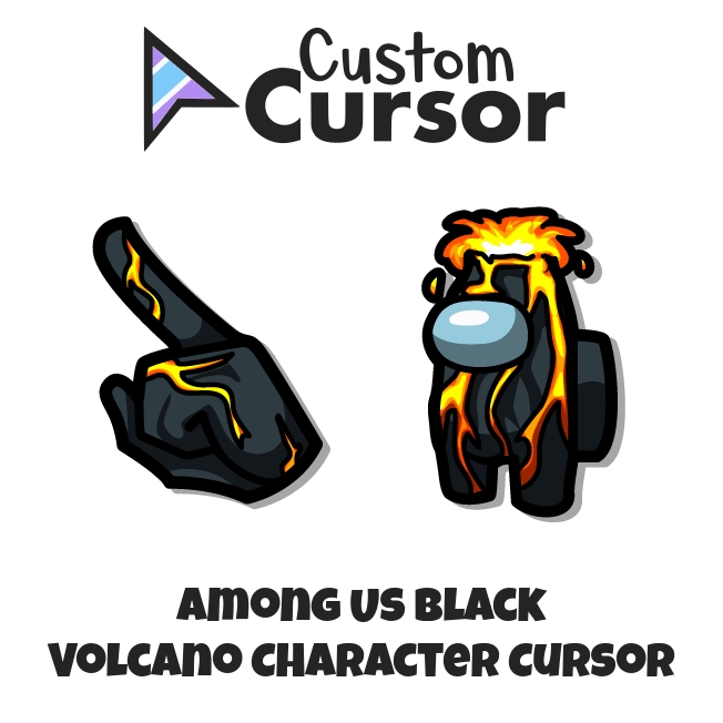Among Us Black Volcano Character cursor – Custom Cursor