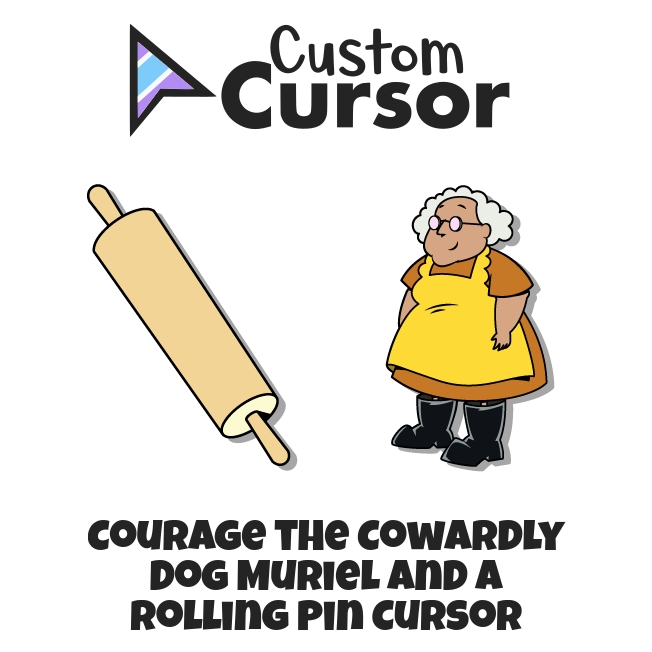 Courage the Cowardly Dog Muriel and a Rolling Pin cursor – Custom Cursor