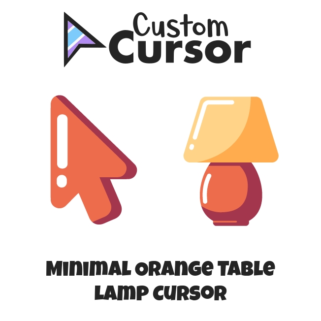 Minimal Orange Table Lamp cursor – Custom Cursor