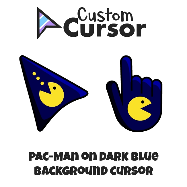 Pac-Man on Dark Blue Background cursor – Custom Cursor