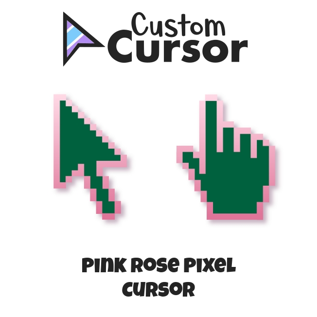 Pink Rose Pixel cursor – Custom Cursor