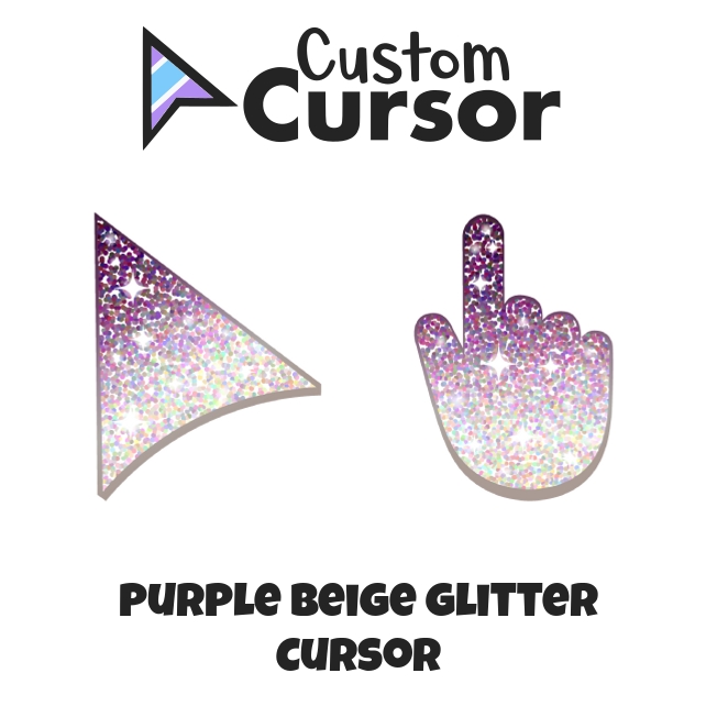 Purple Beige Glitter cursor – Custom Cursor