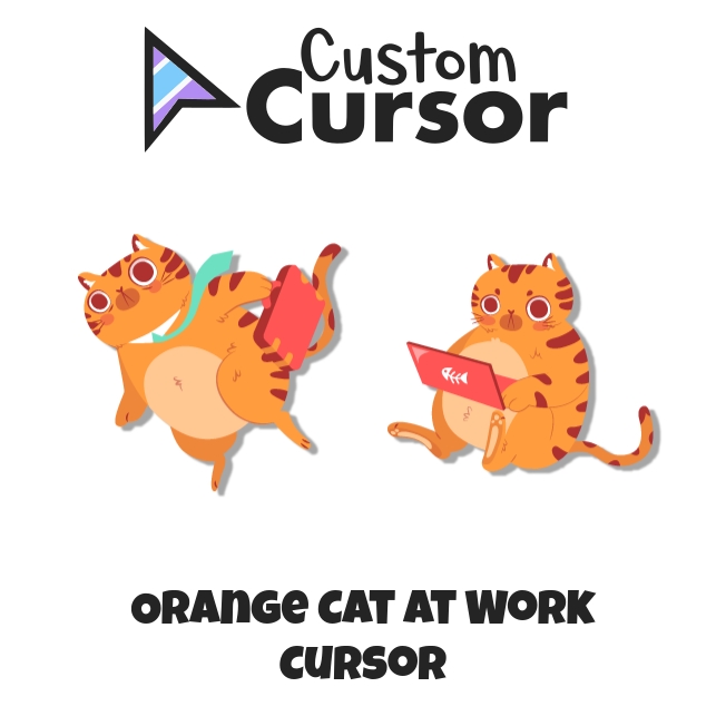 Gato Naranja Trabajando cursor – Custom Cursor