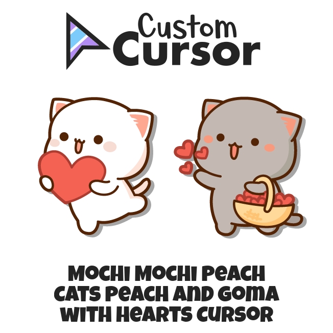 Mochi Mochi Peach Cats Peach and Goma with Hearts курсор пак – Custom ...