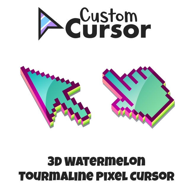 3D Watermelon Tourmaline Pixel курсор пак – Custom Cursor