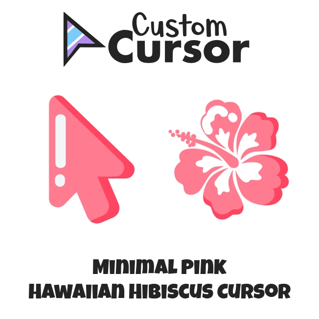 Minimal Pink Hawaiian Hibiscus cursor – Custom Cursor