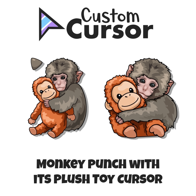 Monkey Punch with its Plush Toy cursor – Custom Cursor