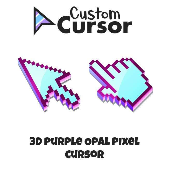 3D Ópalo Púrpura Píxel cursor – Custom Cursor