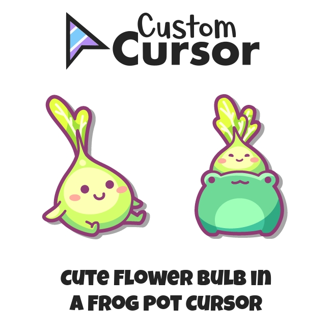 Lindo Bulbo de Flor en Maceta de Rana cursor – Custom Cursor