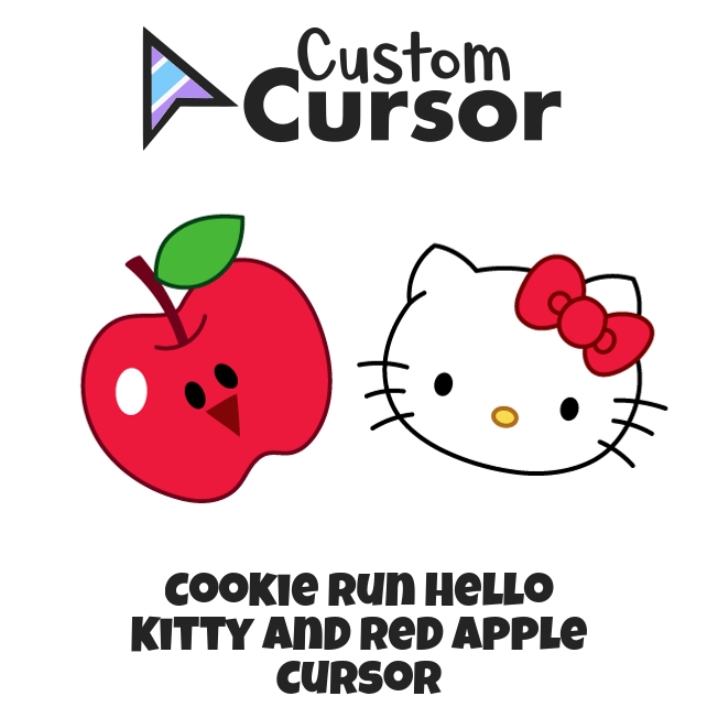 Cookie Run Hello Kitty and Red Apple cursor – Custom Cursor