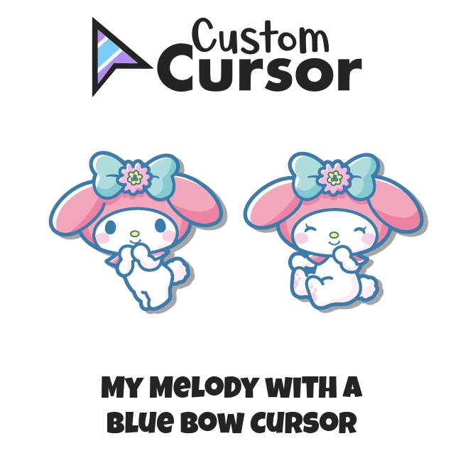 My Melody with a Blue Bow cursor – Custom Cursor