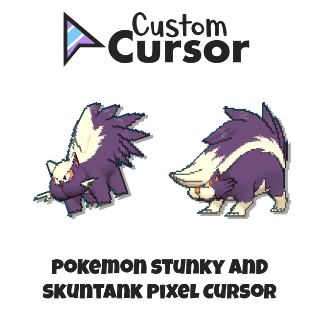 Pokemon Stunky and Skuntank Pixel cursor – Custom Cursor